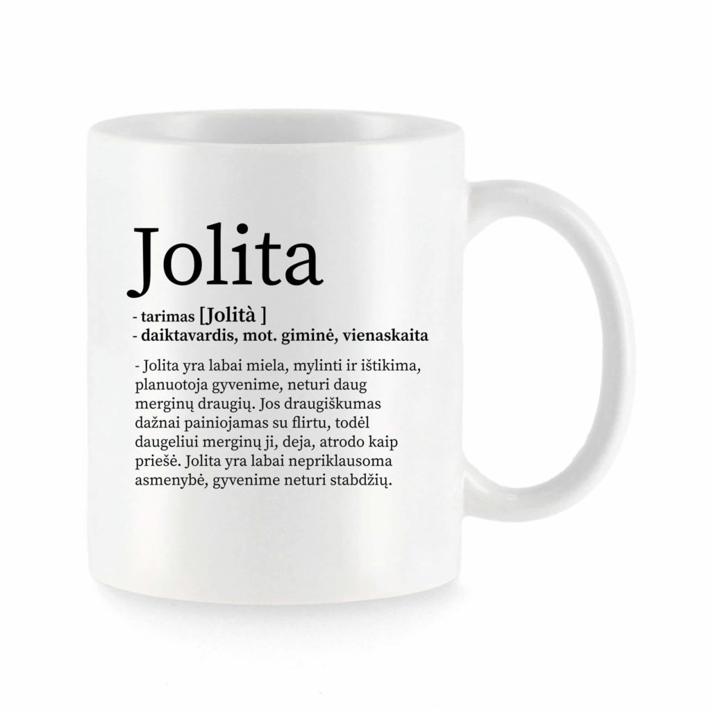 Keraminis Puodelis "Jolita" - Puodeliai Su Vardų Reikšmėmis